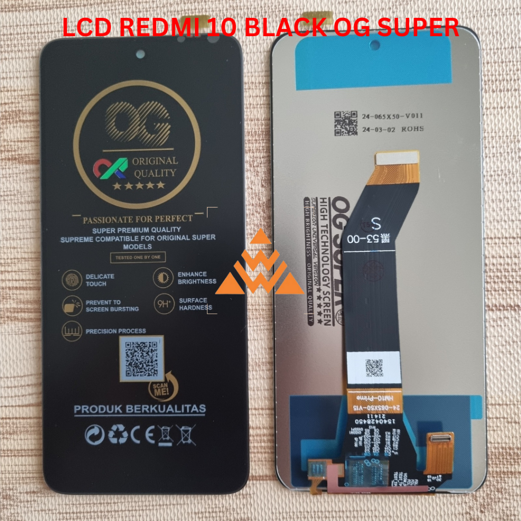 Jual OG Super ~ LCD Touchscreen Xiaomi Redmi 10 4G/10 Prime/10 Prime 2022 Black | Shopee Indonesia