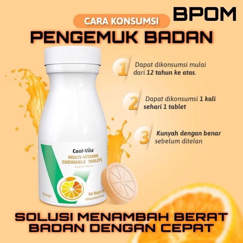 Jual (COD +ORI) isi 30 Tablet Coolvita Multivitamin Chewable ( kunyak ...