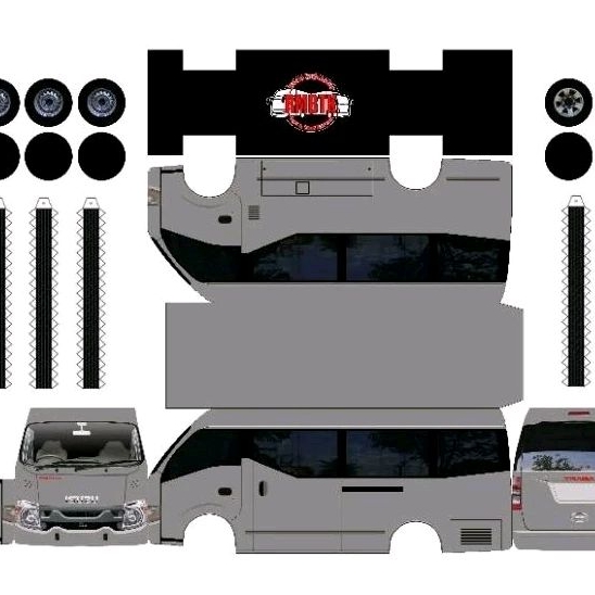 Jual Lembaran pola papercraft isuzu traga minibus (PB-C4) | Shopee ...