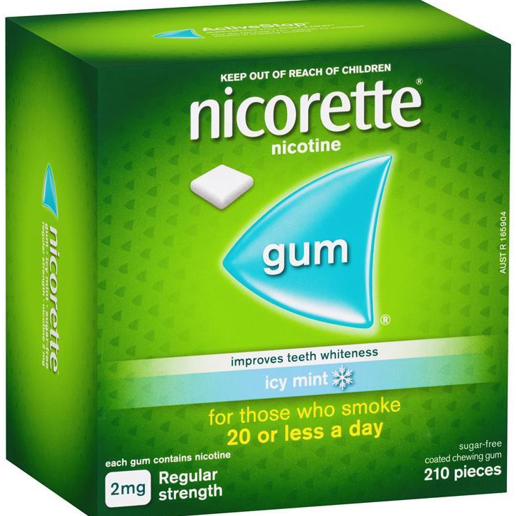 Jual Nicorette Quit ing Icy Mint Chewing Gum 2mg 15 Pieces No Box ...