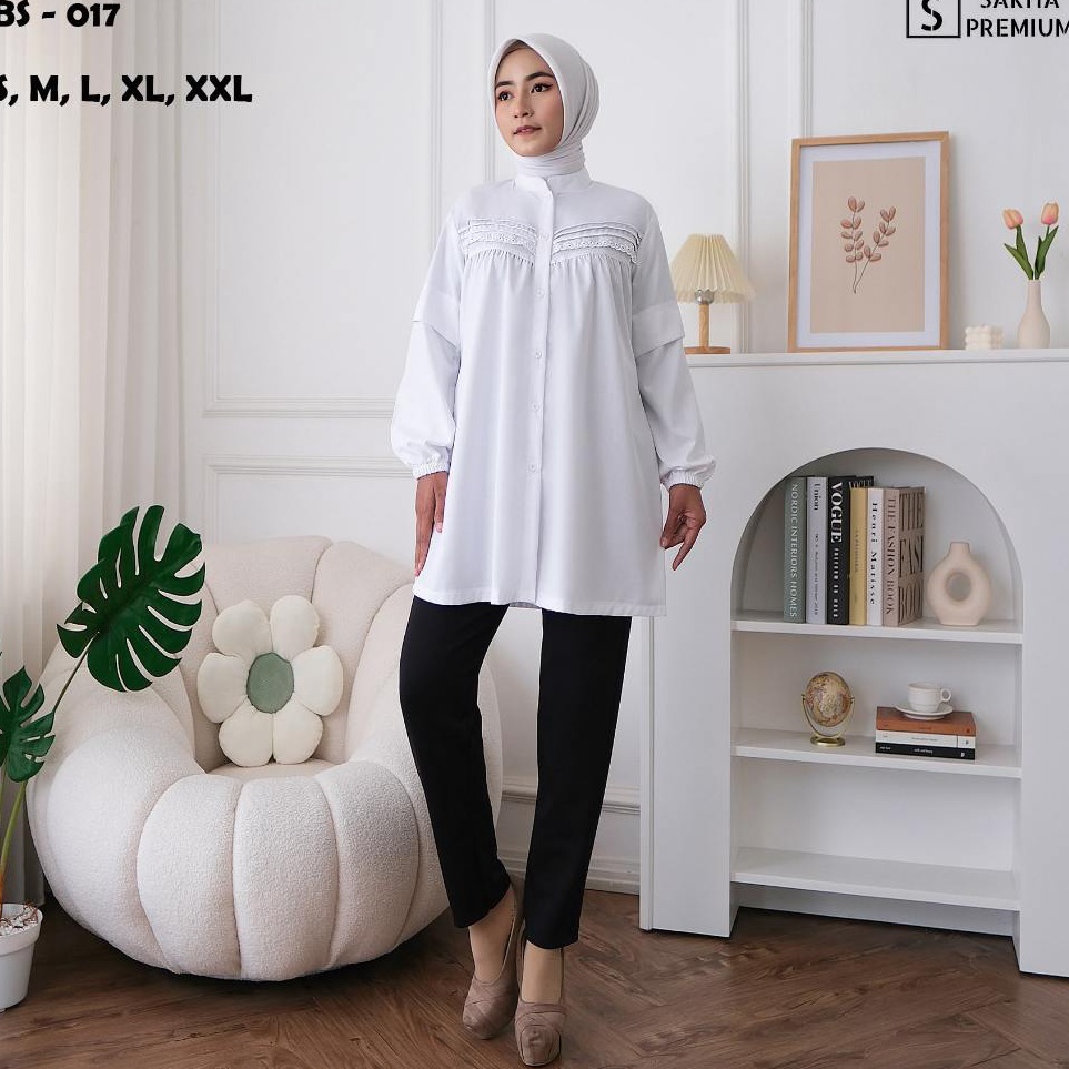 Jual Sakhapremium BS 17 Blouse Putih PNS Putih Terlaris Atasan Baju ...
