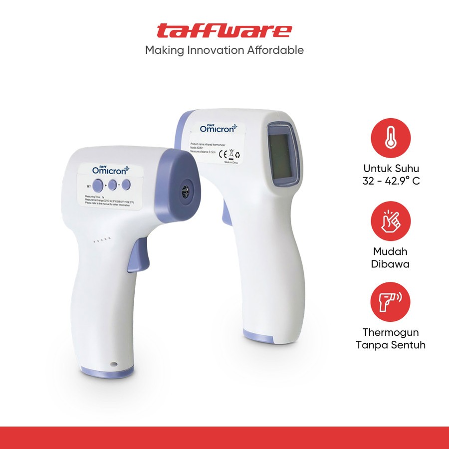 Jual TaffOmicron Alat Ukur Suhu Panas Badan Anak Digital Thermogun ...