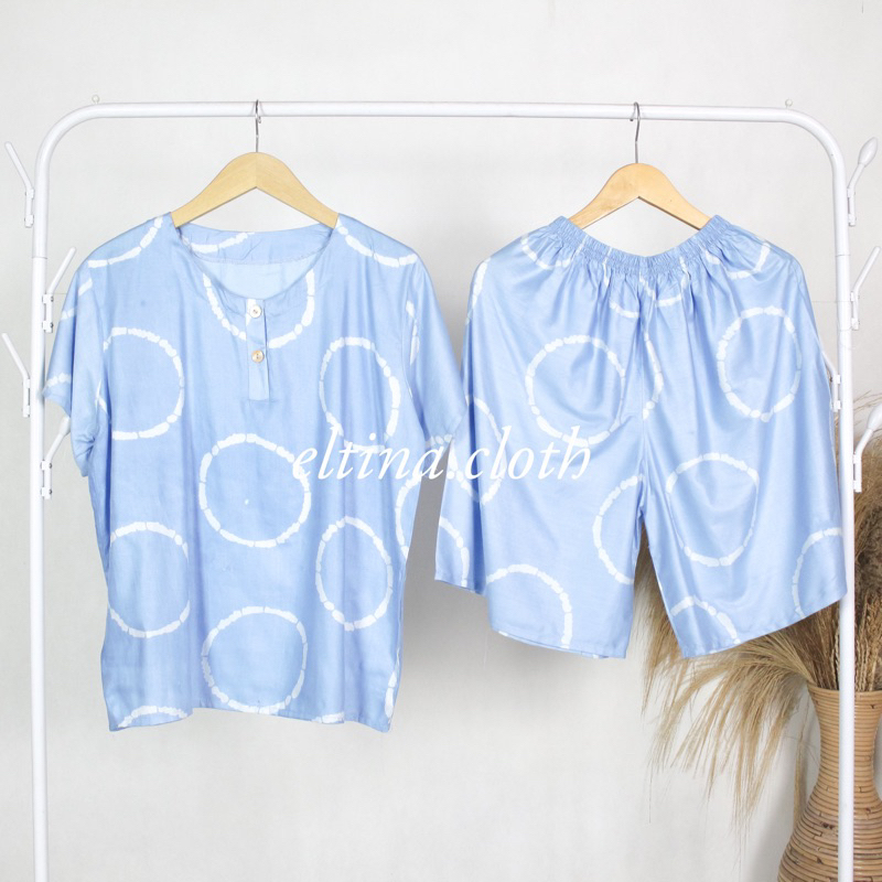 Jual Setelan Baju Tidur Wanita Celana Pendek Babydoll Rayon Pendek ...