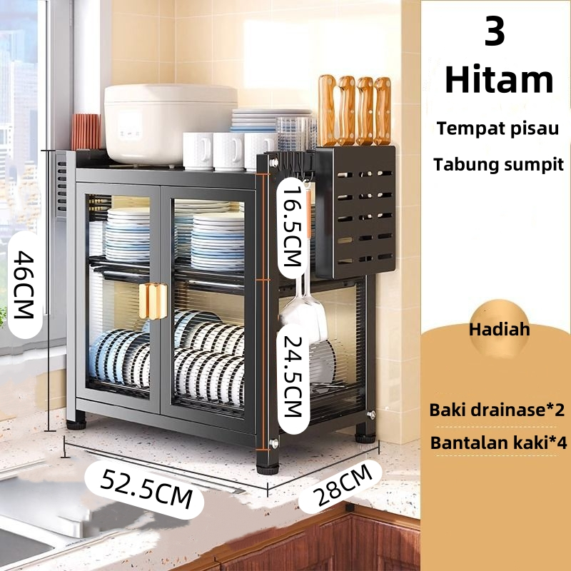 Jual Rak Piring Tertutup Rak Lemari Dapur Lemari Piring Minimalis Rak ...