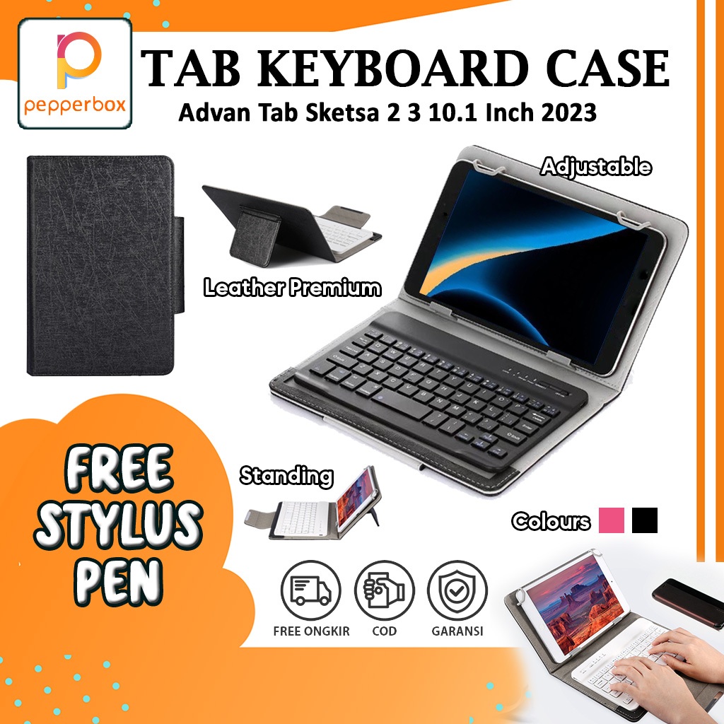 Jual Advan Tab Sketsa 2 3 10.1 Inch 2023 Keyboard + Case Leather ...