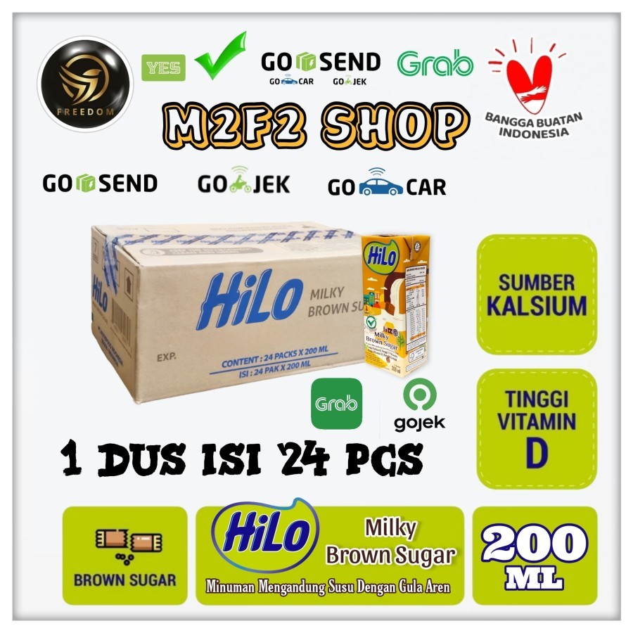 Jual Susu HiLo Milky Brown Sugar | Susu Gula Aren Kotak UHT - 200 ml ...