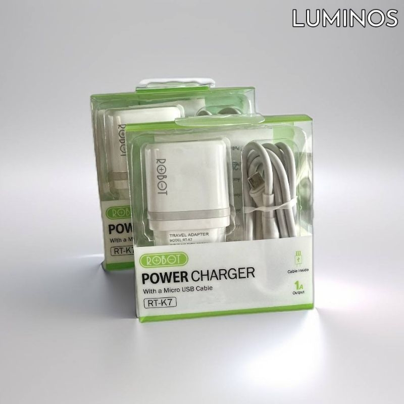 Jual ROBOT Power Charger RT-K7 Micro USB Original Output 5V/1A | Shopee ...