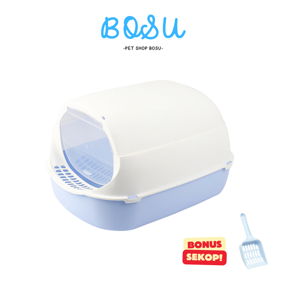 Jual litter box toilet kucing kitten sedang full tertutup pintu ...
