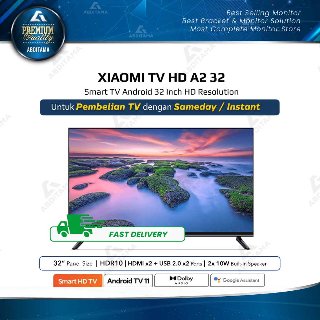 Jual Smart TV Android Xiaomi TV A2 32 Inch HD Dolby Vision HDR10 ...