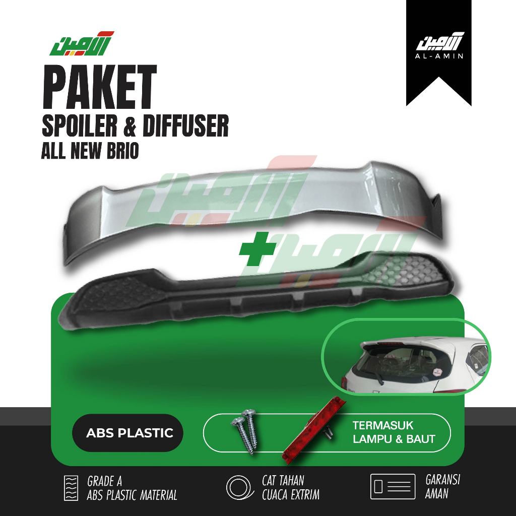 Jual Paket spoiler diffuser Honda All New Brio RS 2018-2024 | Shopee ...