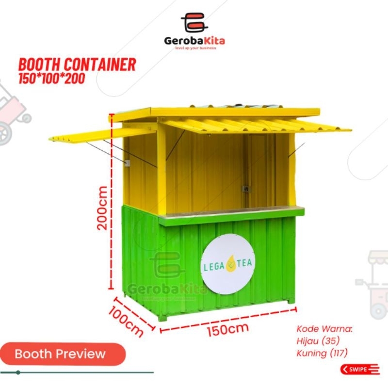 Jual booth kontainer ukuran 150x100x200 | Shopee Indonesia