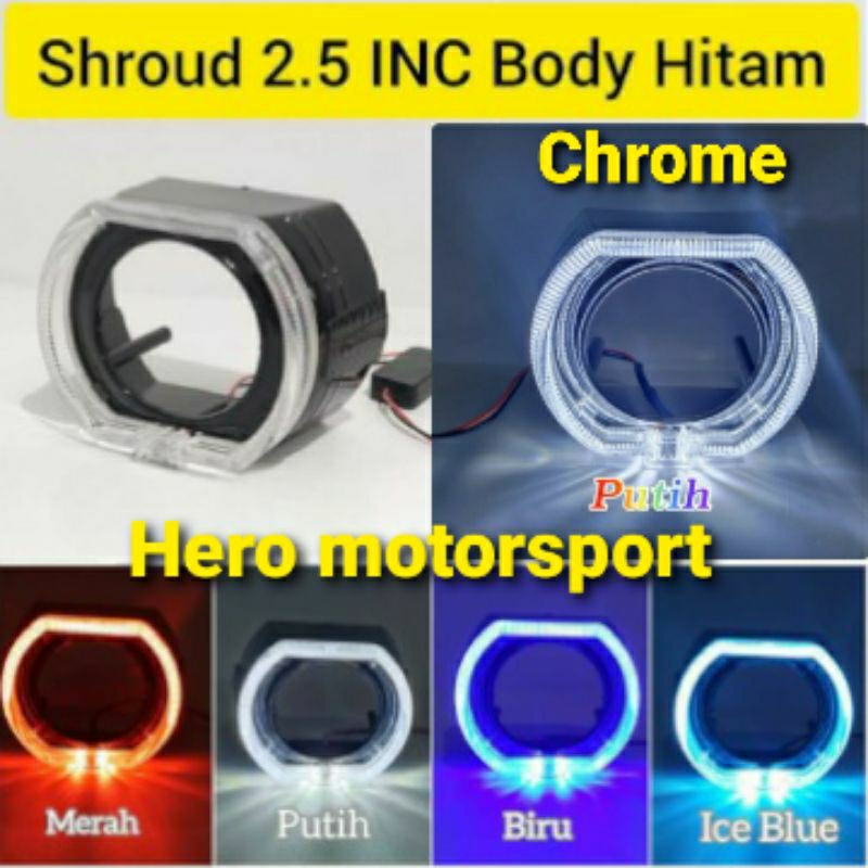 Jual Shroud Biled BMW 2.5 inch Lampu Shroud Biled 2.5 Inch Angel Eyes ...