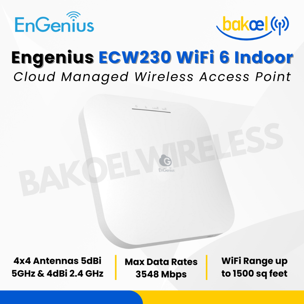 Jual EnGenius ECW230 Cloud Managed Wi-Fi 6 4×4 Indoor Wireless Access ...