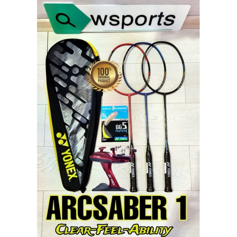 Jual Raket Badminton Yonex ARCSABER 1 Clear Feel Ability Original | Shopee Indonesia