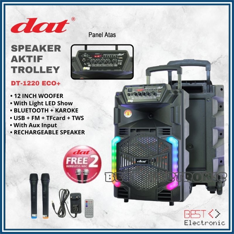 Jual SPEAKER AKTIF TROLLEY 12 INCH DAT DT 1220 DT1220 DT-1220 ECO+ ...