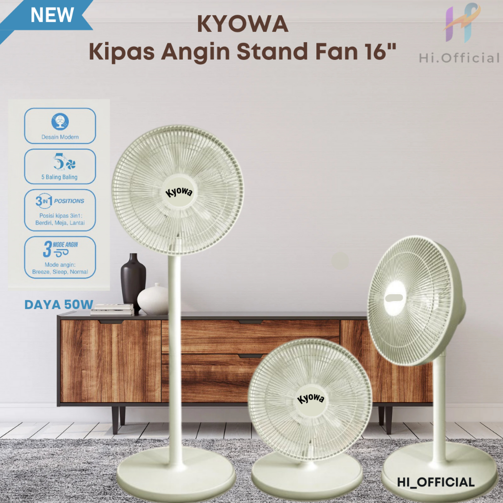 Jual Kipas Angin Standing Kyowa KW-1608A / Kipas Berdiri Dengan Tutup ...