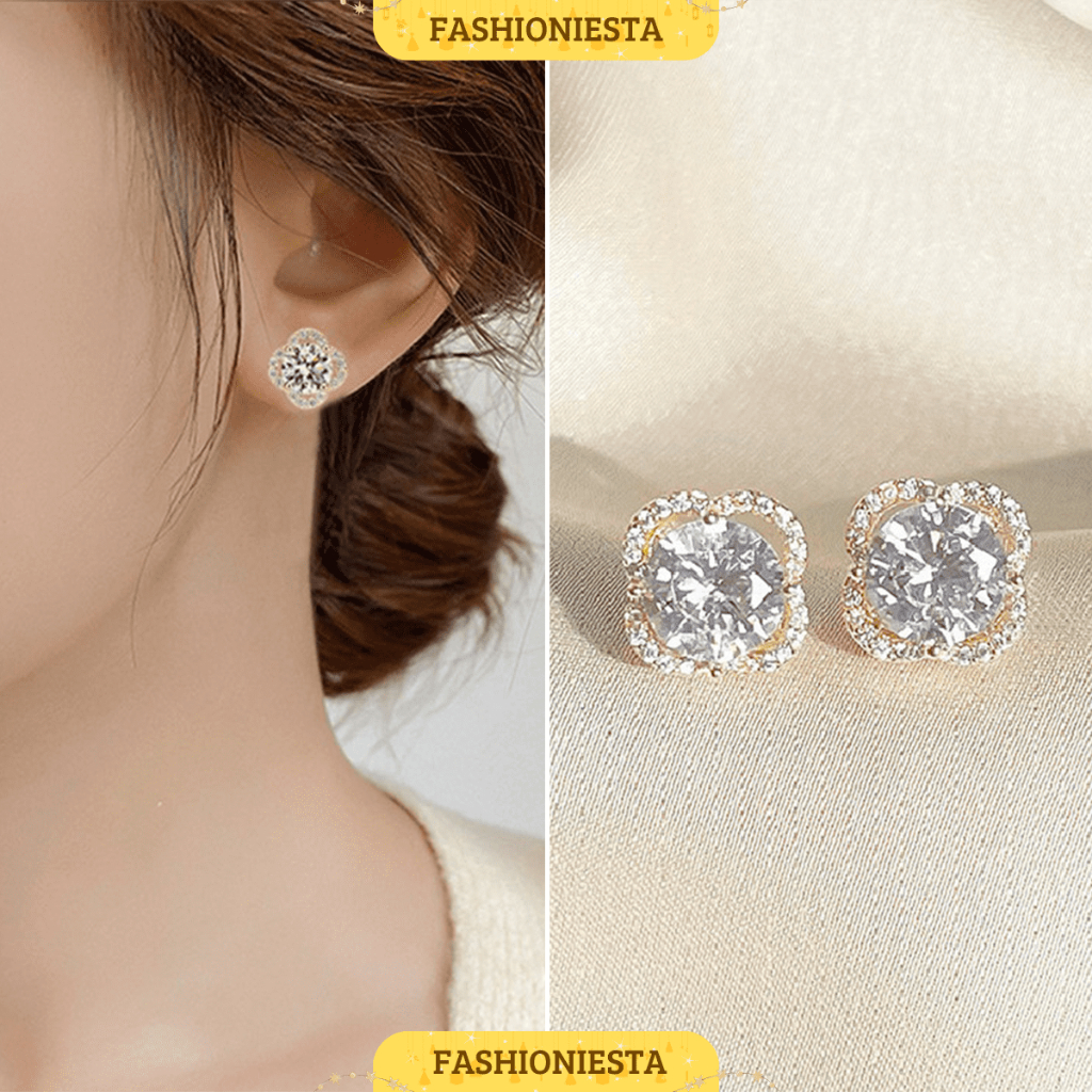 Jual Anting-Anting Semanggi Kristal Besar Elegan Anti Karat S925 ...