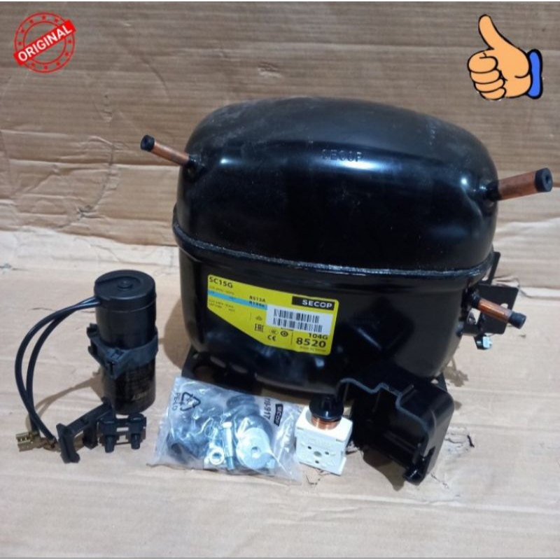 Jual Secop Compressor R 134a SC 15-G 1/2 HP 220-240 Volt | Shopee Indonesia