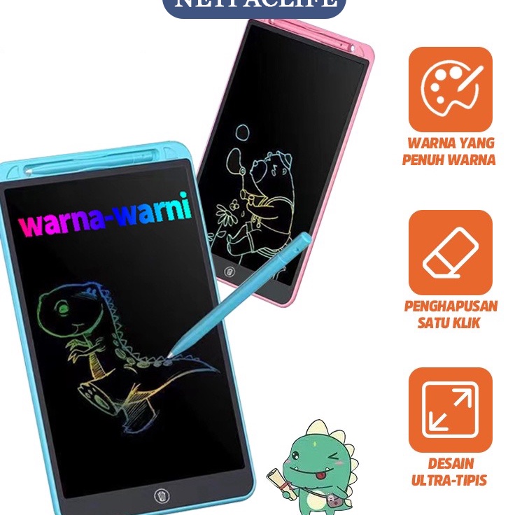 Jual NetpacLife LCD Writing Tablet 12 inch Drawing Board One key to ...