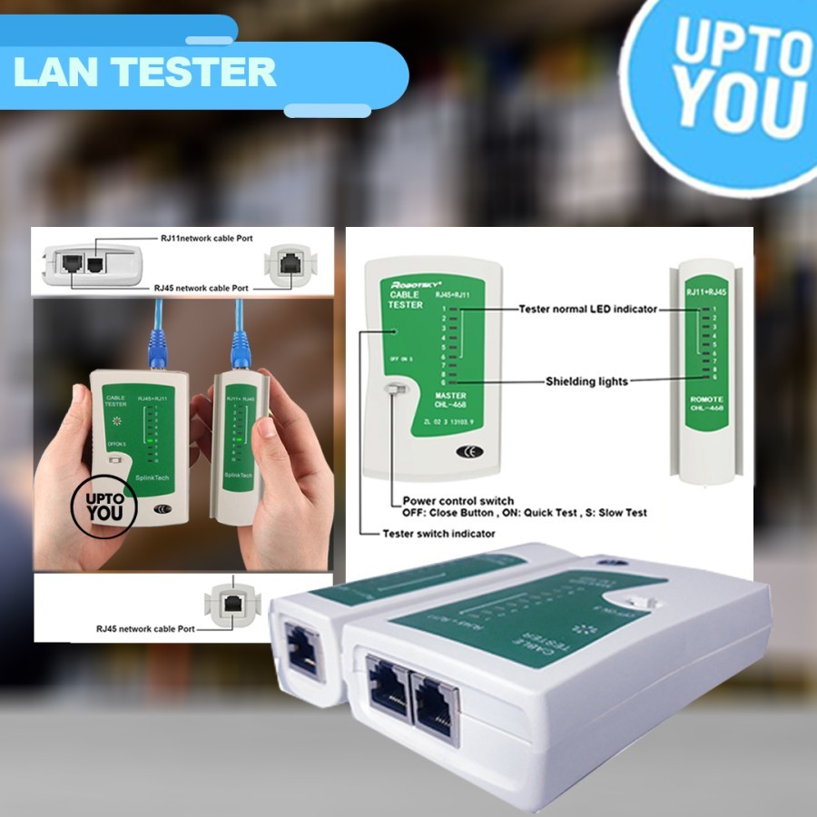 Jual LAN Tester UTP RJ45 & RJ11 WITH BATTERY | Shopee Indonesia