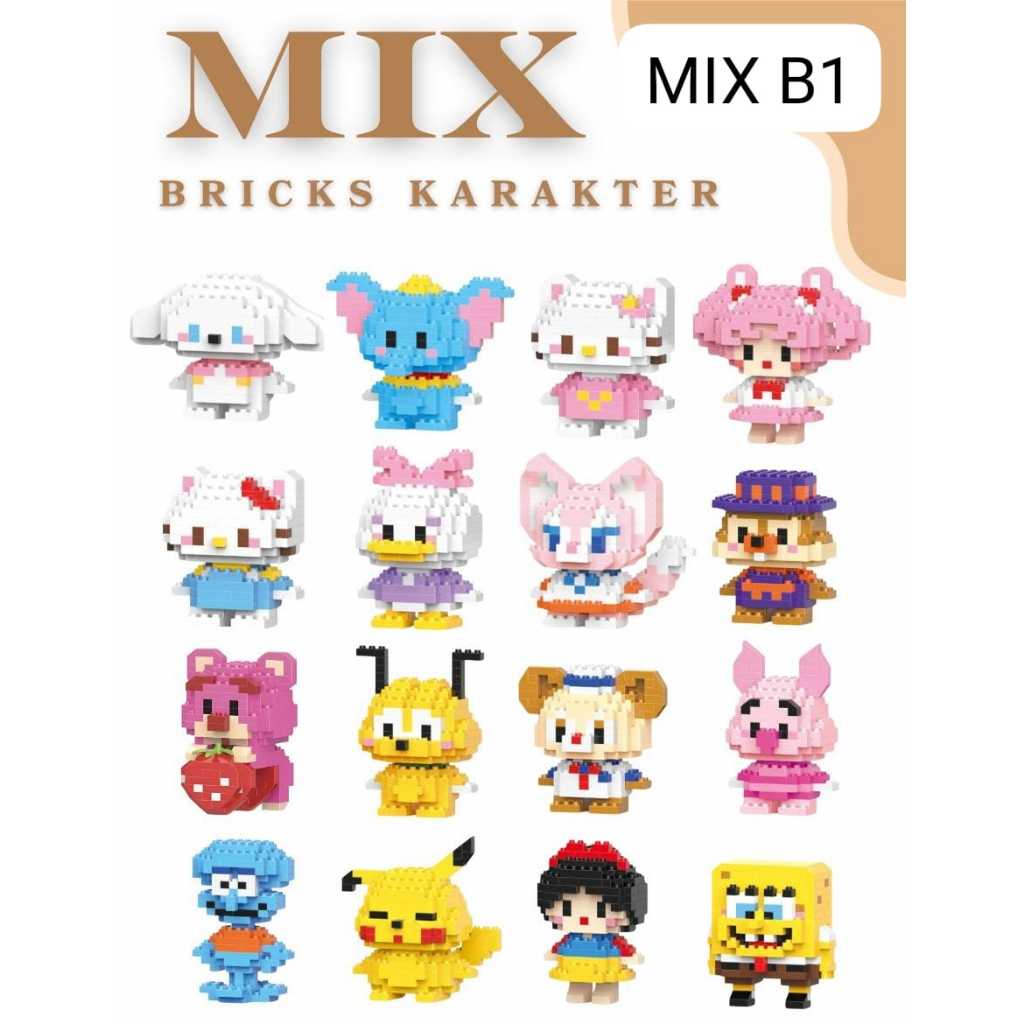 Jual NANO Block / Mainan Edukasi Lego Bricks Karakter Balok Kecil Kecil ...
