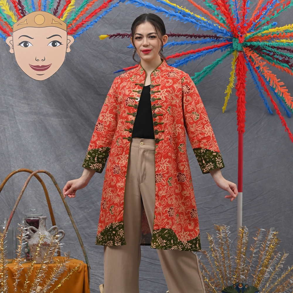 Jual NONA RARA - Nurra Dobi Betawi T2926, Baju kerja blouse batik ...
