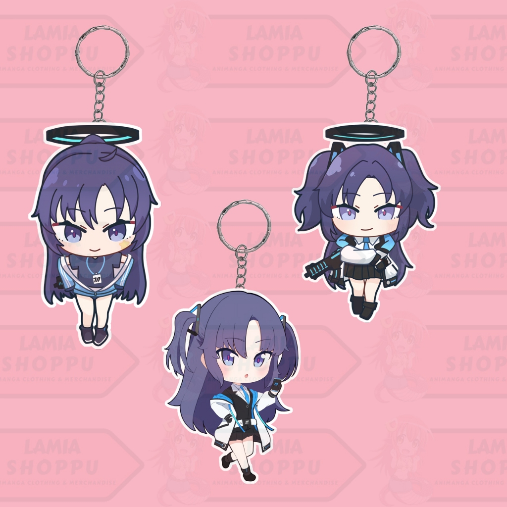 Jual Gantungan Kunci Anime Game Blue Archive Hayase Yuuka Chibi | Ganci ...