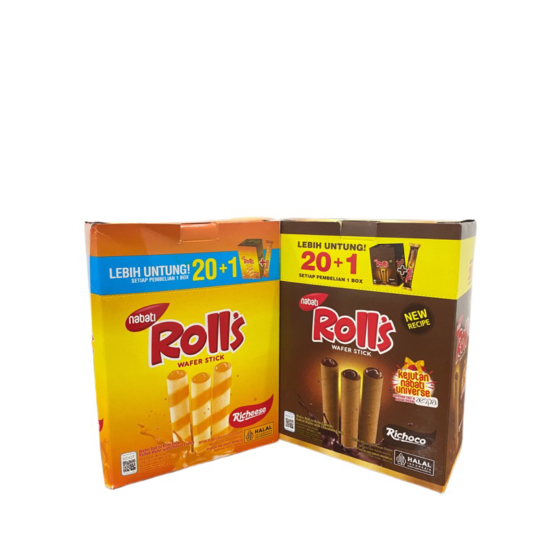 Jual Nabati Rolls Wafer Stik coklat dan keju 1 Pak Isi 21 PCS | Shopee ...