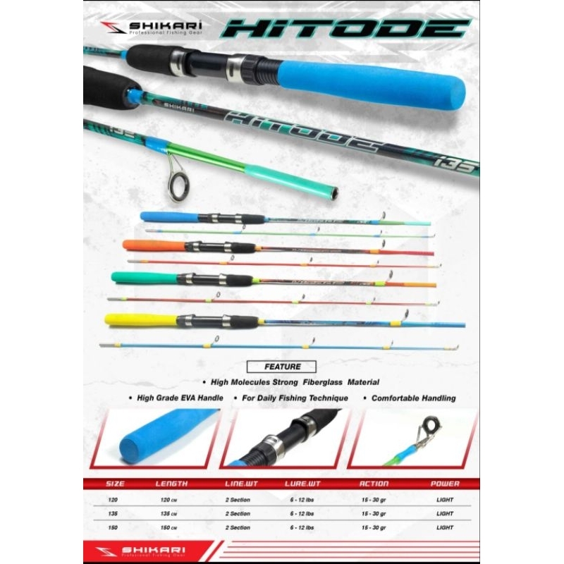 Jual Joran Pancing SHIKARI by DAIDO HITODE / SAKANA 120 135 150 BAHAN ...