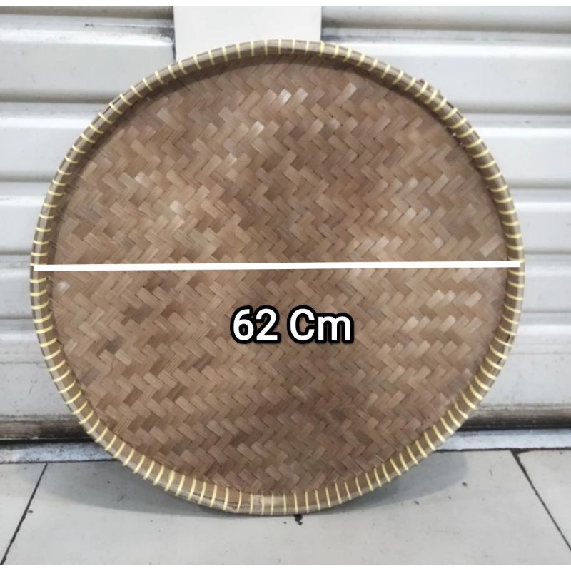 Jual Tampah Bambu besar 62 cm/ Tampah tumpeng Bambu/ Nampan bambu besar ...