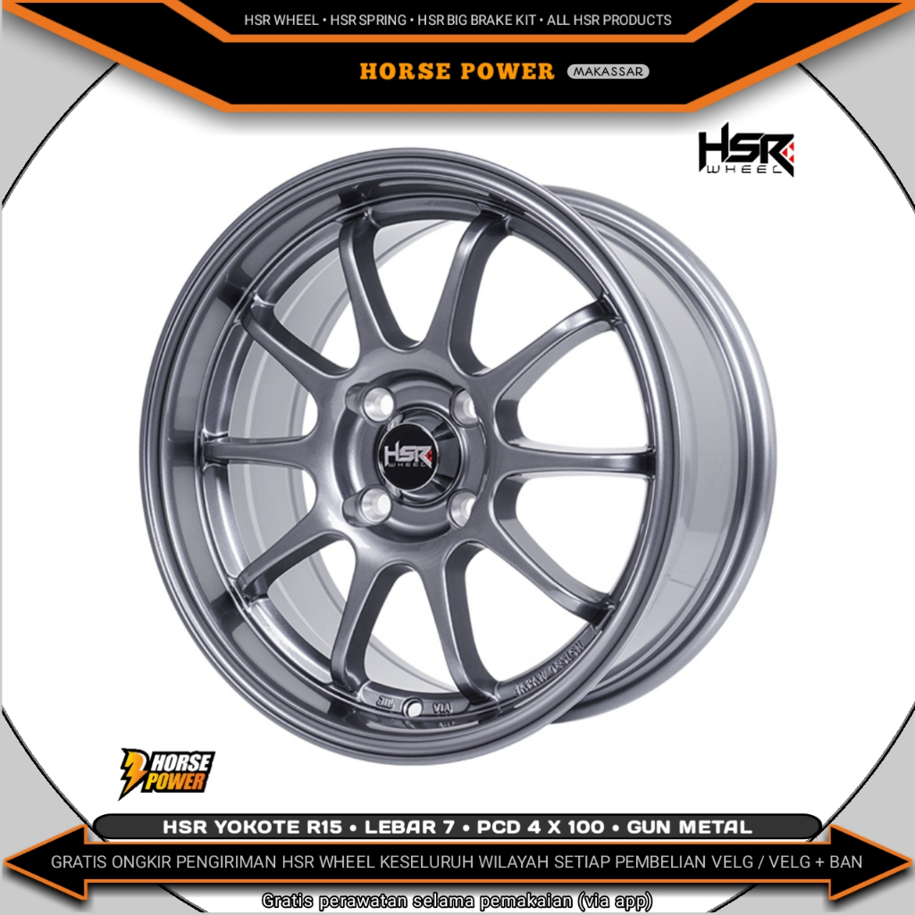 Jual Velg R15 • Mobil 4 Baut Roda • Single Pcd 4 x 100 • Hsr Yokote ...