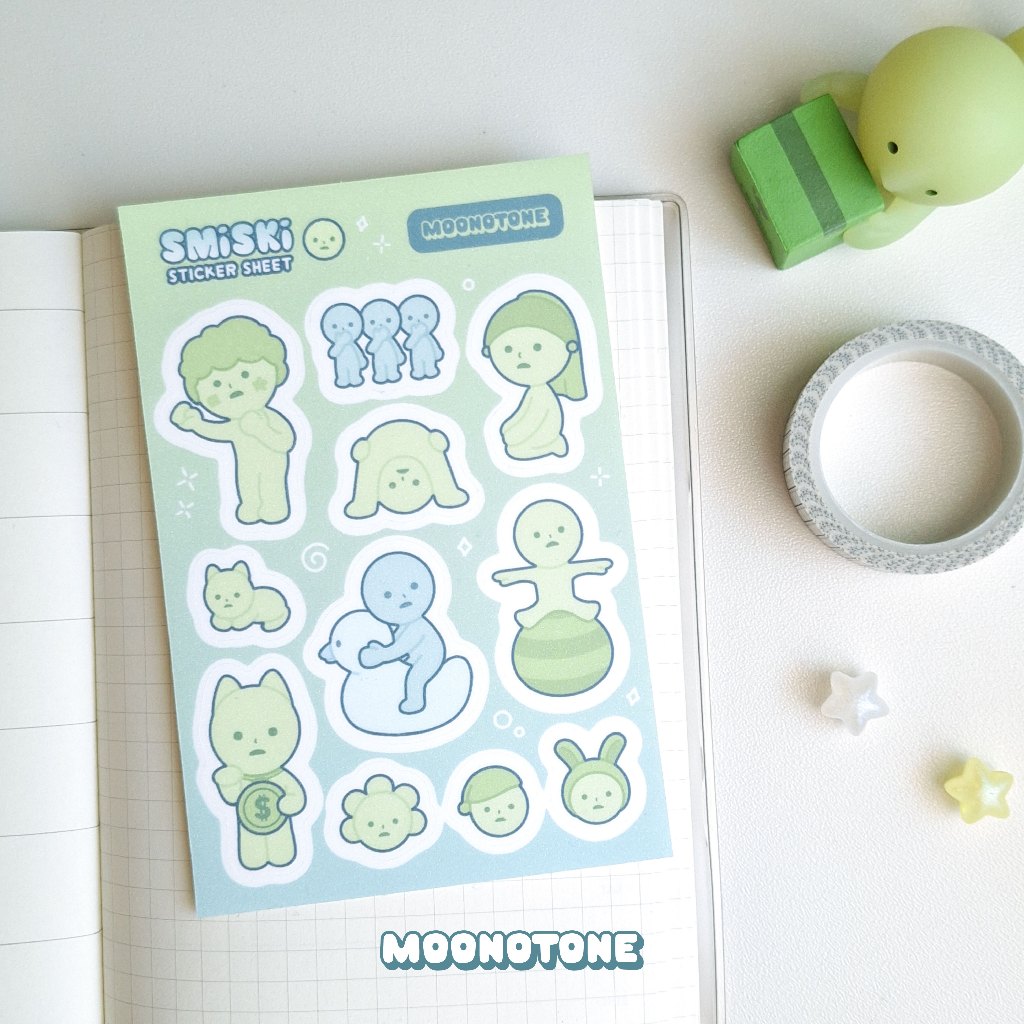Jual Smiski Sticker Sheet by moonotone | Shopee Indonesia