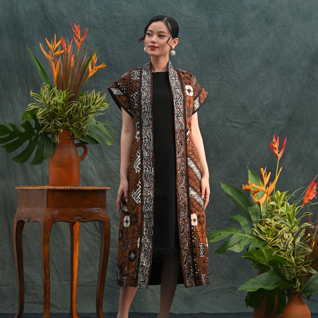 Jual NONA RARA - Outer Straight Sogan T2901, Baju kerja blouse batik ...