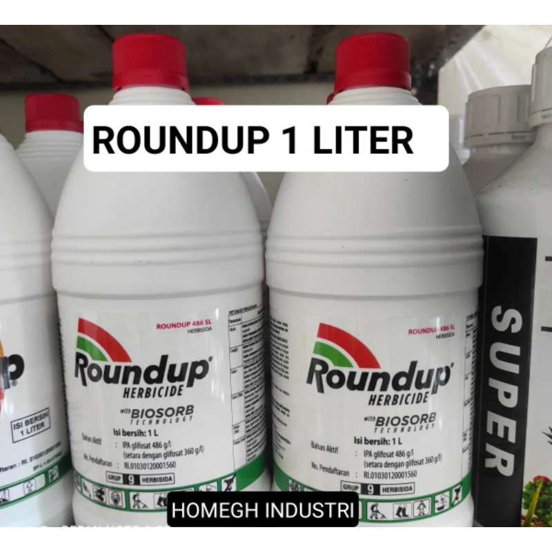 Jual Roundup Pembasmi Rumput 1 Liter / ROUNDUP BIOSORB 486SL / racun rumput / roundup herbisida ...