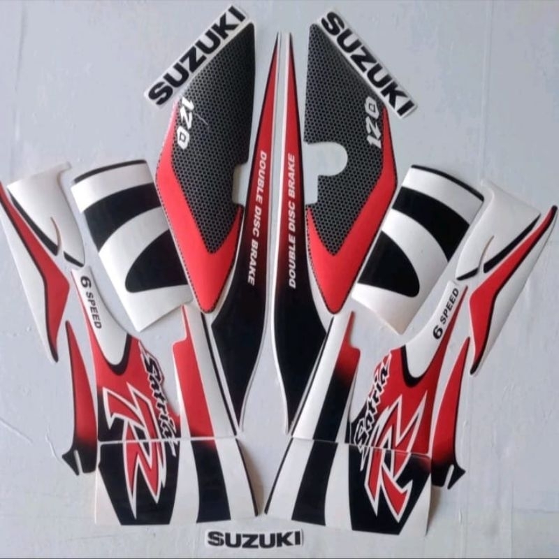 Jual Stiker Striping Suzuki Satria R 120 2001 Motif Lumba-Lumba Lis ...