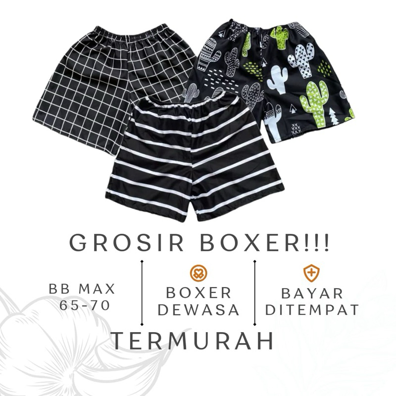 Jual Grosir Celana Pendek Motif Pria Wanita Dewasa Boxer Kolor Unisex ...