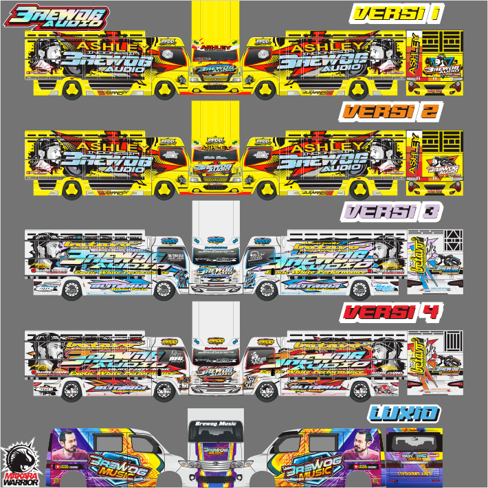 Jual Pola sticker miniatur truk sound Brewog Audio all varian (Versi 1 ... Jual Pola sticker miniatur truk sound Brewog Audio all varian (Versi 1 ...