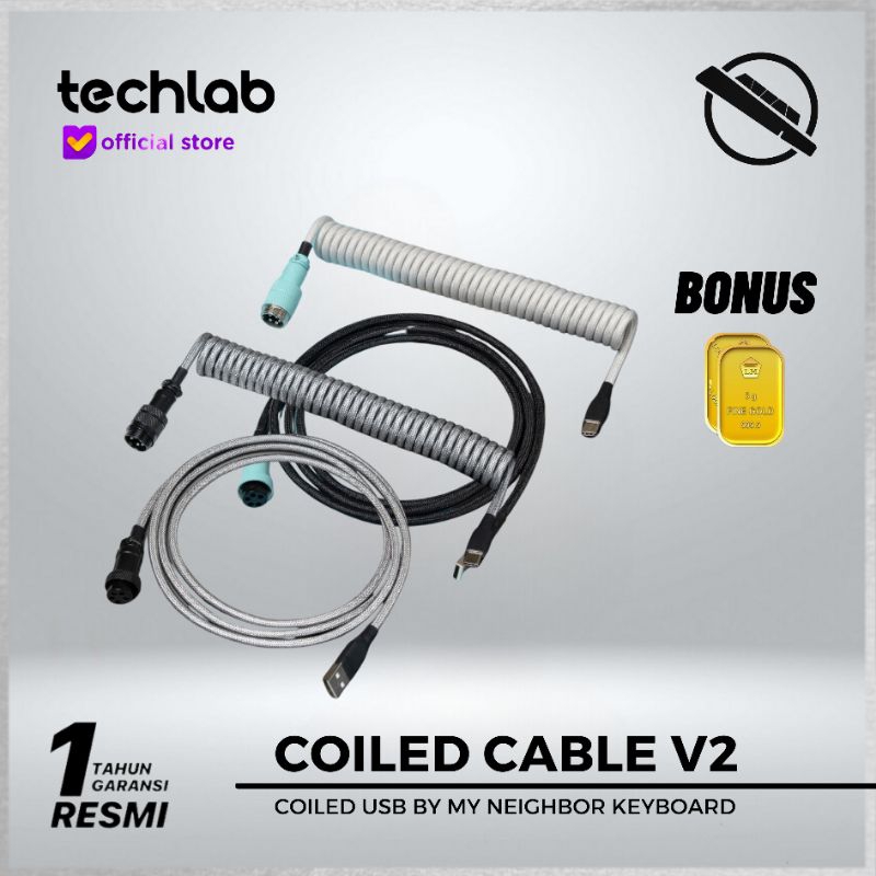 Jual MYNK Coiled Cable Type C Aviator Gen 2 / Kabel Mechanical Keyboard ...