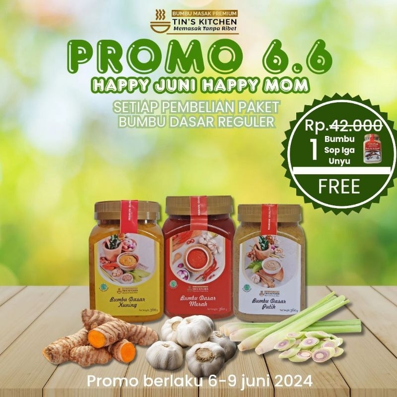 Jual Paket Bumbu Dasar Tin's Kitchen (putih, kuning dan merah) premium ...