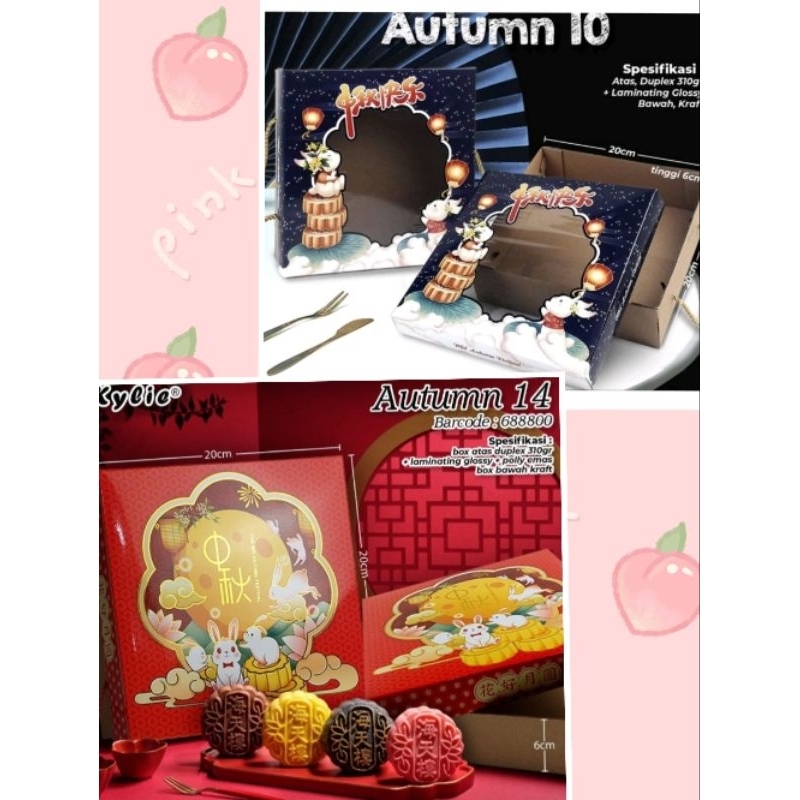 Jual Mooncake Box Mooncake 20x20 x6cm Box Kue Bulan Box Kue Bolu ...