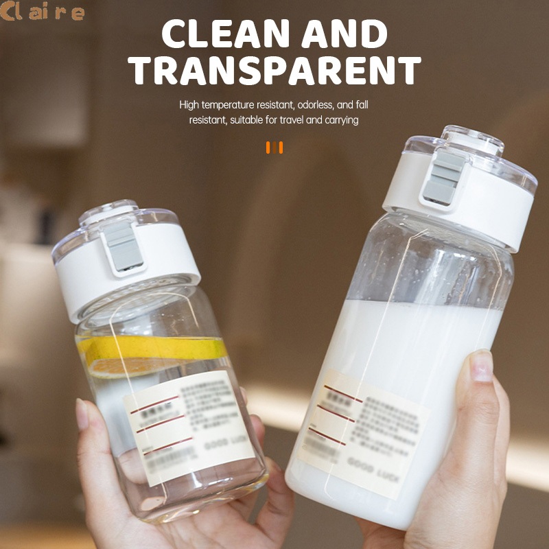 Jual Botol Minum Putih 350 550 800ml/ Transparan Bening Estetik Botol ...