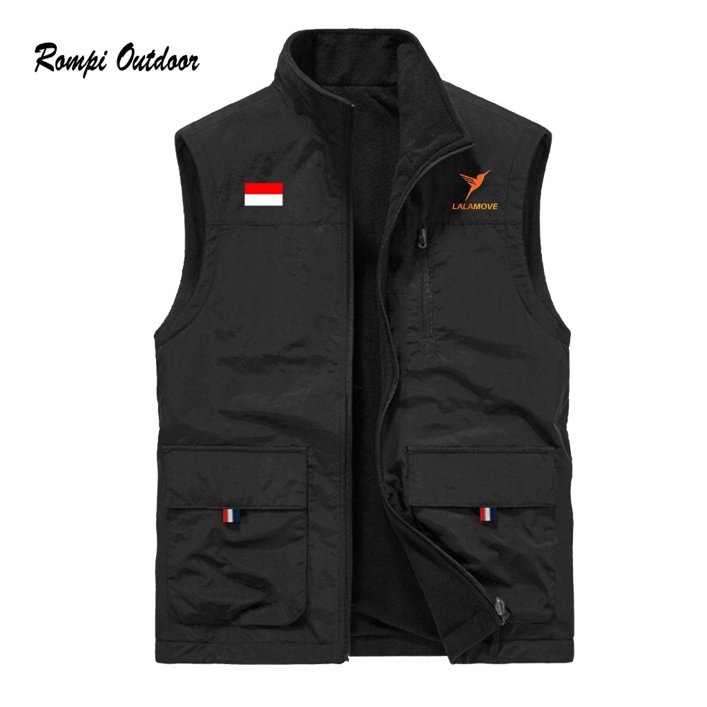 Jual rompi parasut distro lalamove pria terbaru rompi zipper kasual ...
