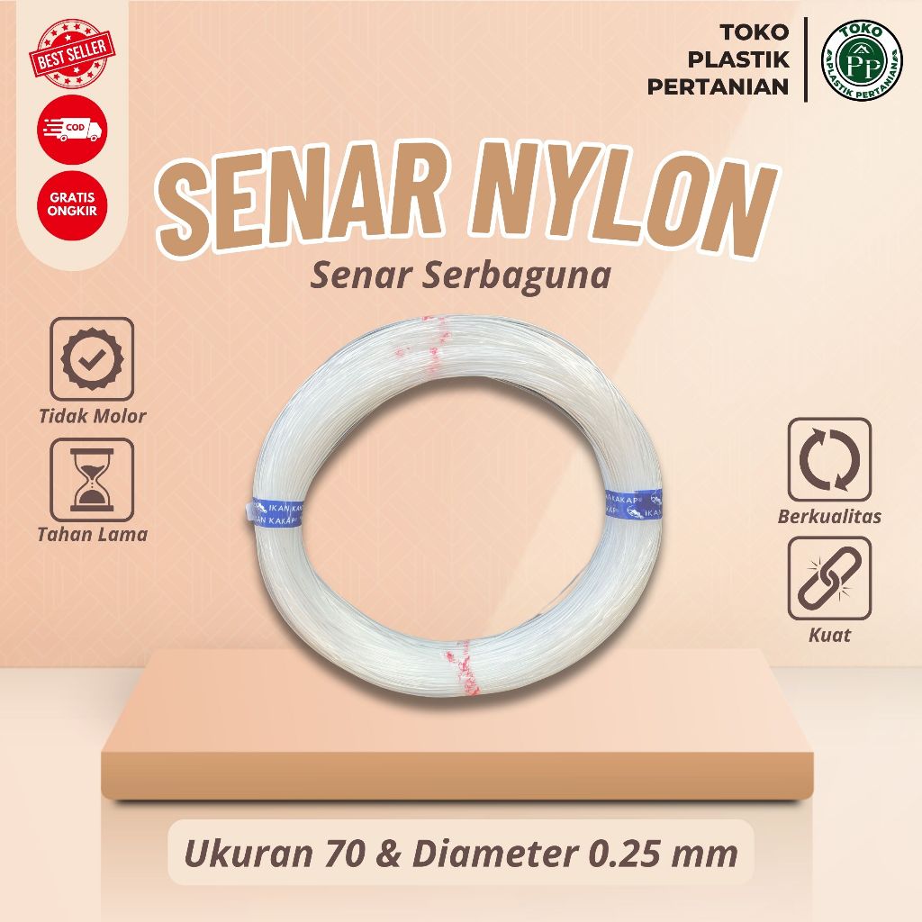 Jual Senar Cap Ikan Kakap Ukuran 70 (4) per Roll /Tali Senar Pancing ...