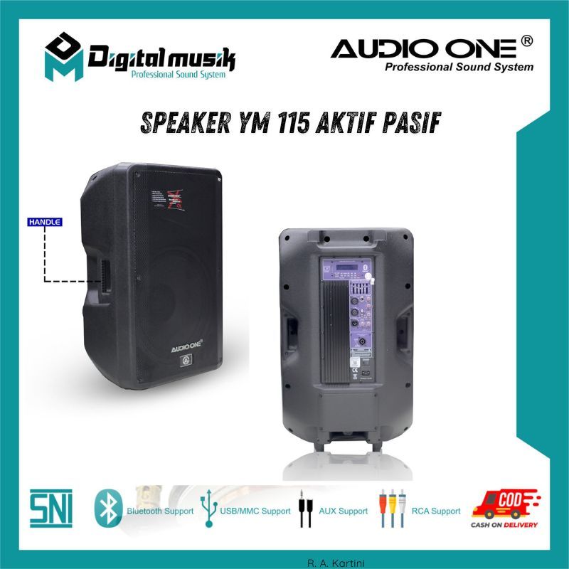 Jual Speaker Aktif Pasif Harga (1SET) 15 Inch Fiber Audio One YM Series Original Garansi ...