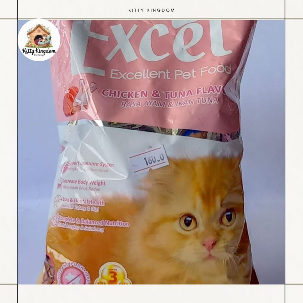 Jual Makanan Kucing Excel Pink Segitiga Rasa Ayam dan Tuna Mother and ...