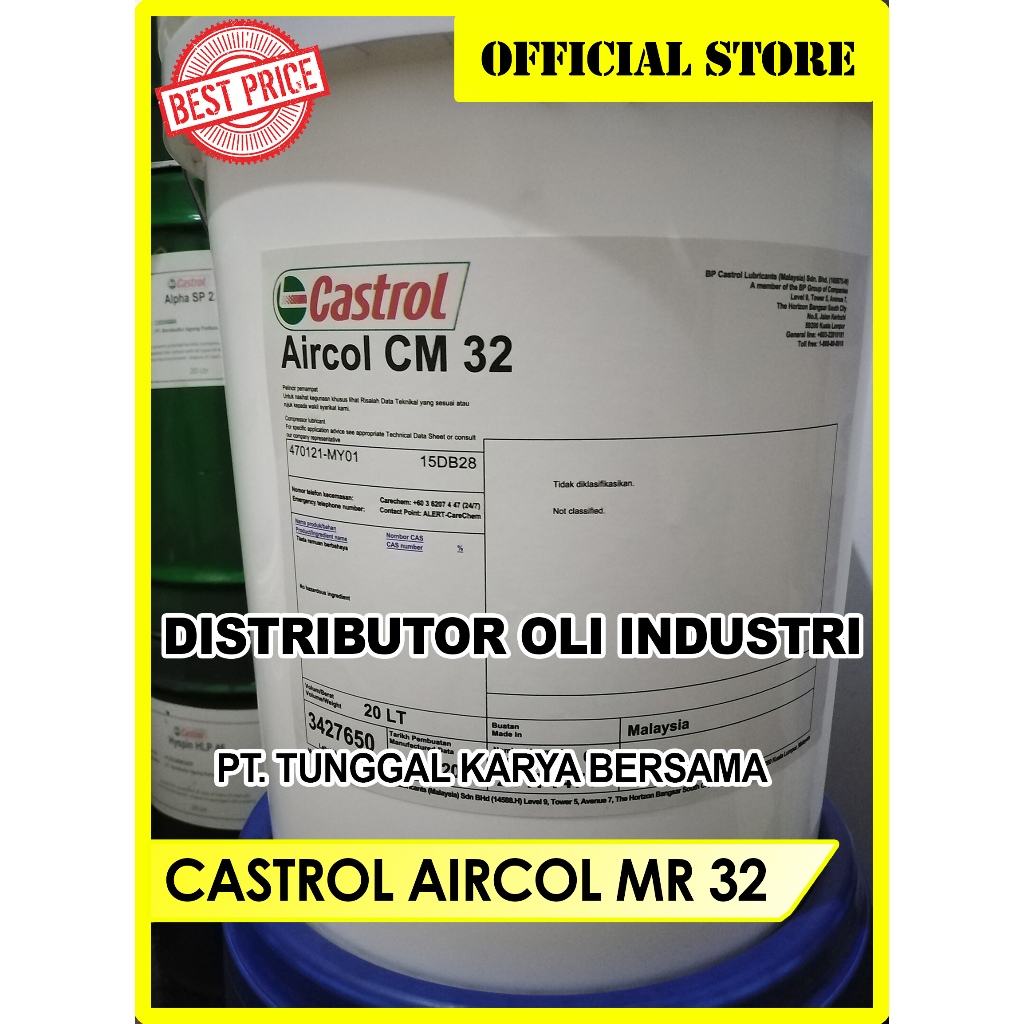 Jual CASTROL AIRCOL CM 32 ( Ready Stock - 20 Liter ) | Shopee Indonesia