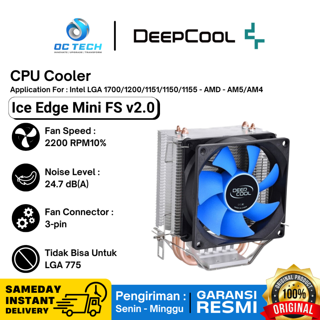 Jual Deepcool Ice Edge Mini FS v2.0 CPU Cooler Universal Socket LGA1200 ...
