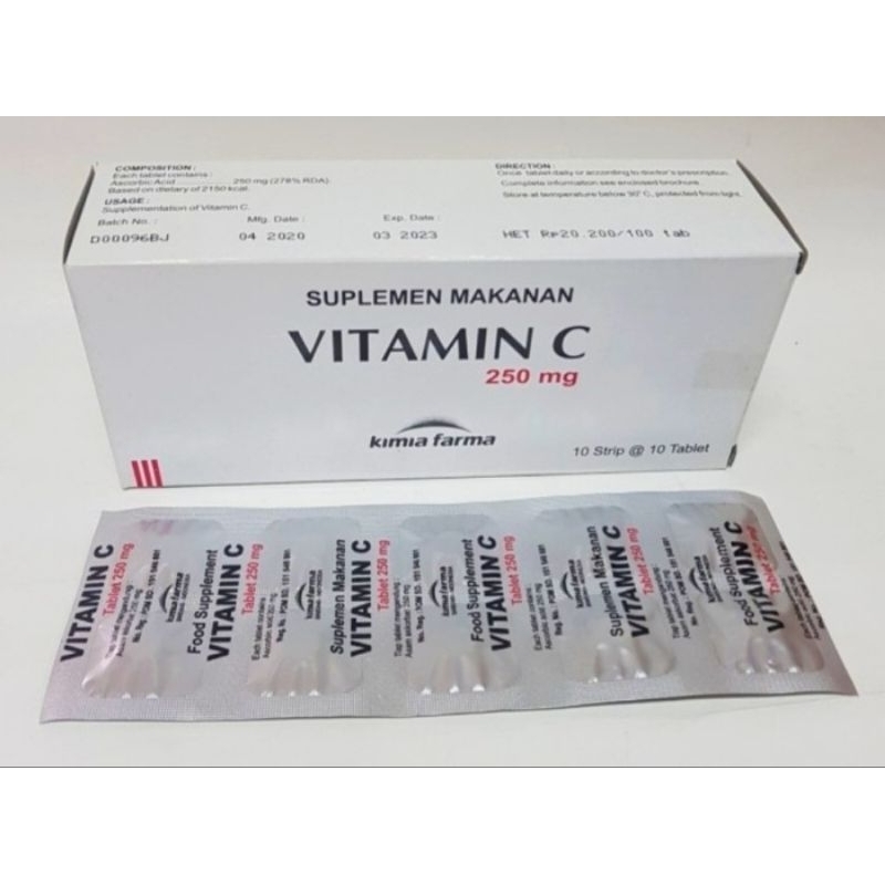 Jual vitamin c 25 mg box isi 5 strip x 10 tablet | Shopee Indonesia
