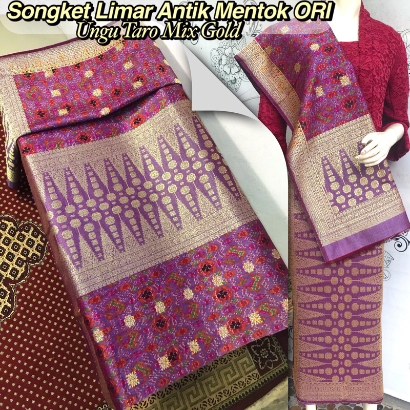 Jual Songket Limar Antik Mentok ORI-Asli Tenun Tangan Palembang(Ilham ...