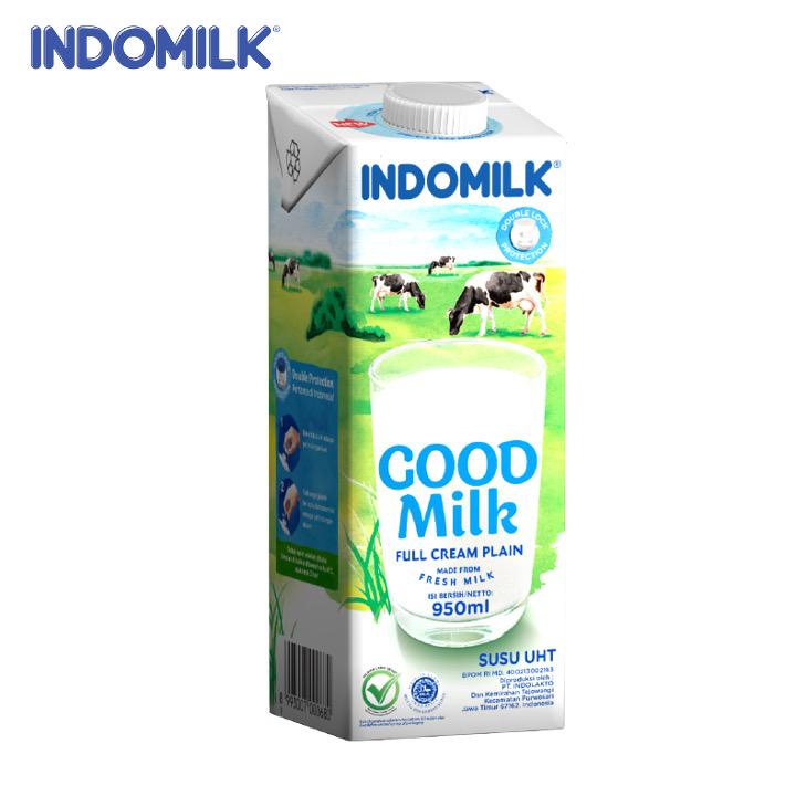 Jual Indomilk Full Cream Plain 950 ml - Susu UHT Indomilk Full Cream 950 ml #IDF | Shopee Indonesia